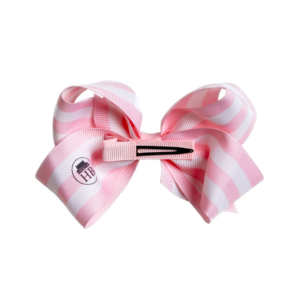 Striped Light Pink & White - Medium – House of Bows